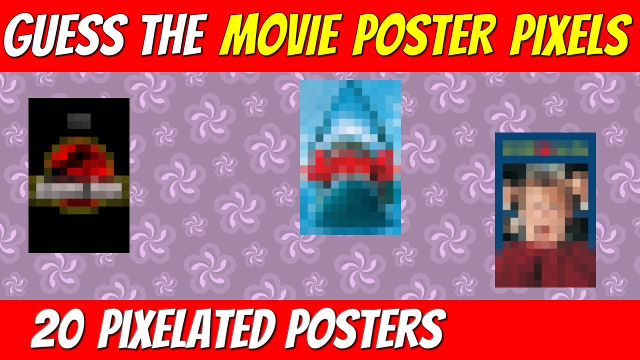 Guess the PIXELATED MOVIE POSTER | Movie quiz challenge - YouTube