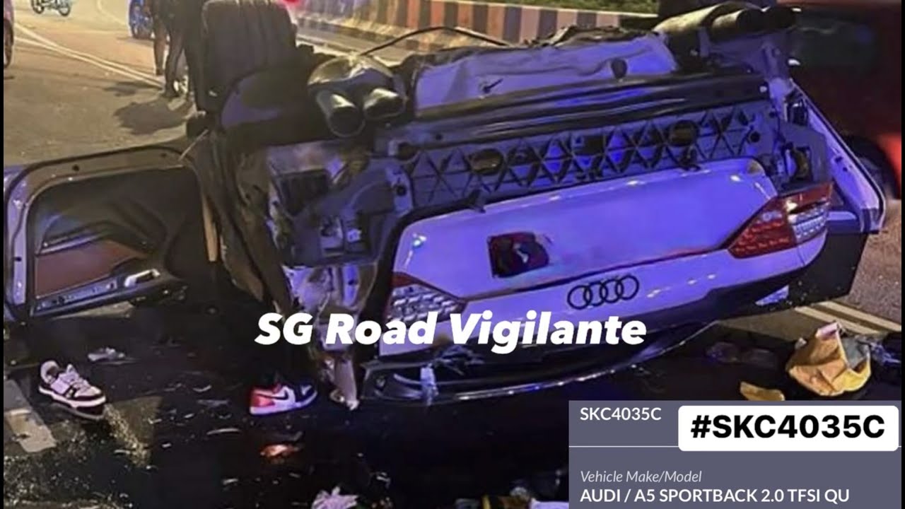 27oct2023 jb #SKC4035C audi a5 speeding & crashed into two other ...
