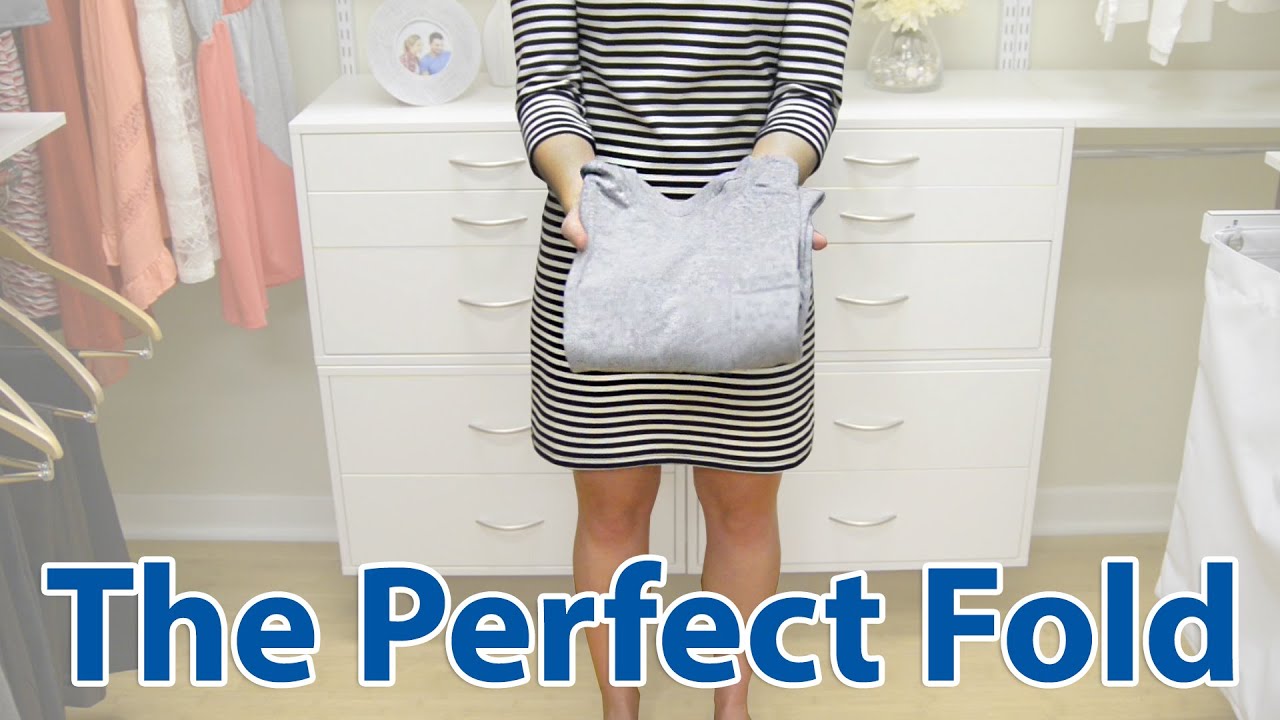 The Secret to a Perfectly Folded Tee Shirt: Closet Organizing 101 - YouTube