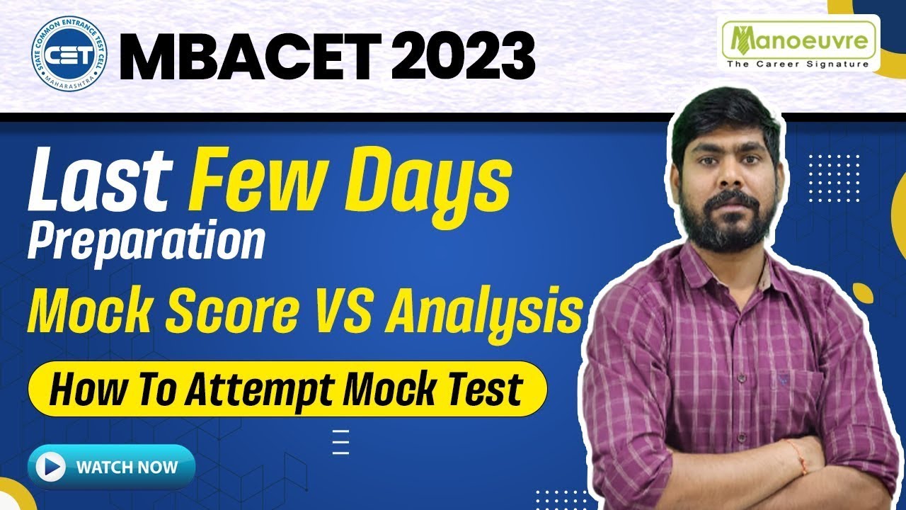 MAH MBA CET 2023 - How To Attempt Mock Test | Mock Score Vs Analysis ...