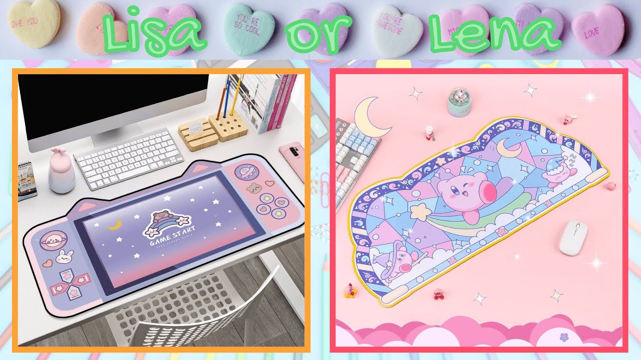 LISA OR LENA - DESK MATERIALS AND DECOR (Cute Things Edition) - YouTube
