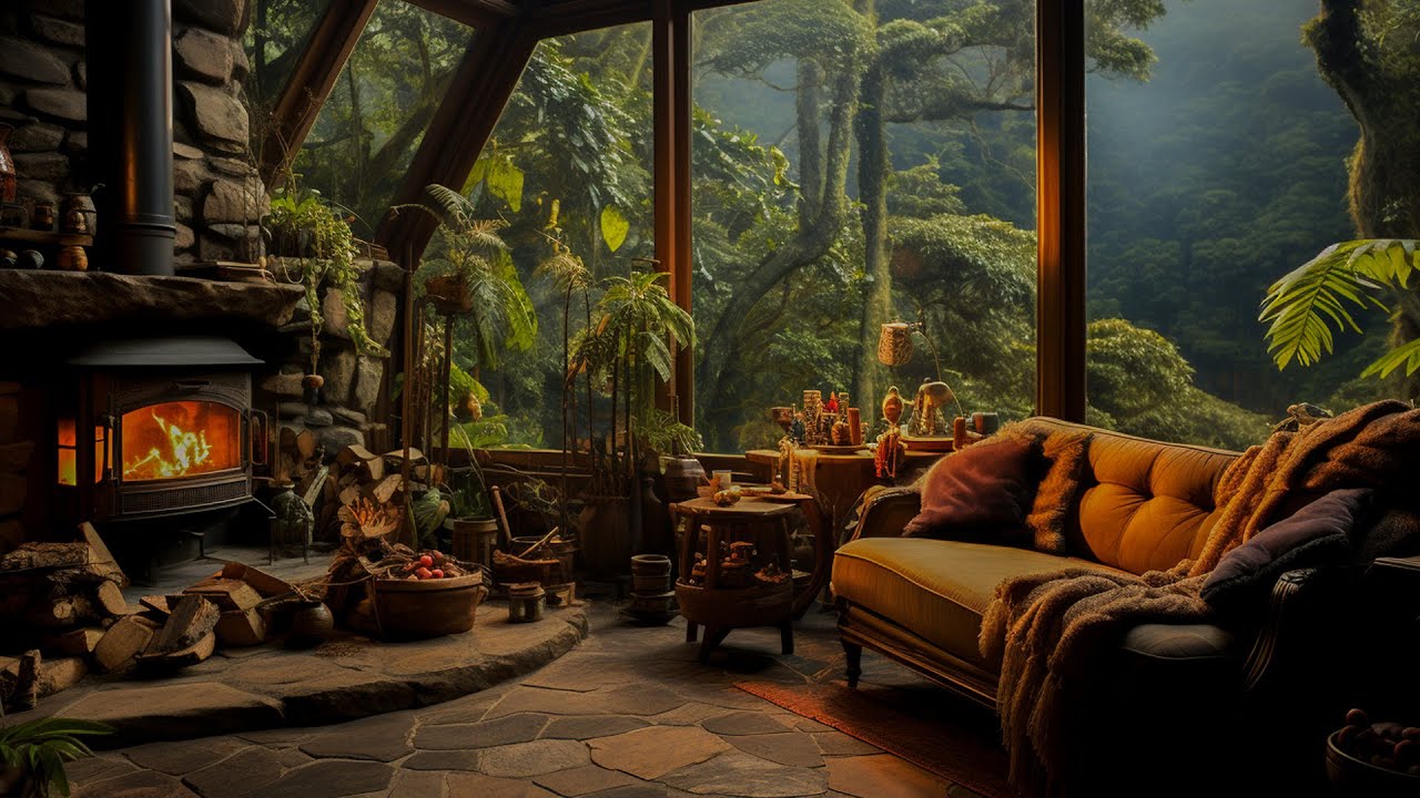 Rainy Treehouse under Rainforest - Rain, Heavy Rain & Thunderstorm ...