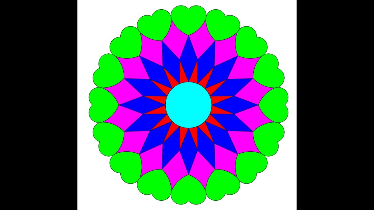 Drawing of simple Rangoli design using AutoCAD. RD-3 - YouTube