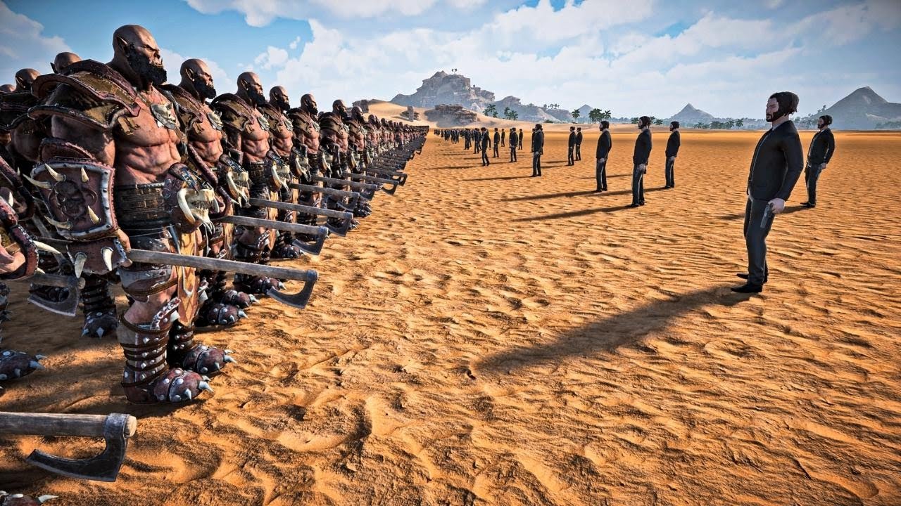 150 JOHN WICK VS 300,000 ORC WARRIORS - Ultimate Epic Battle Simulator ...