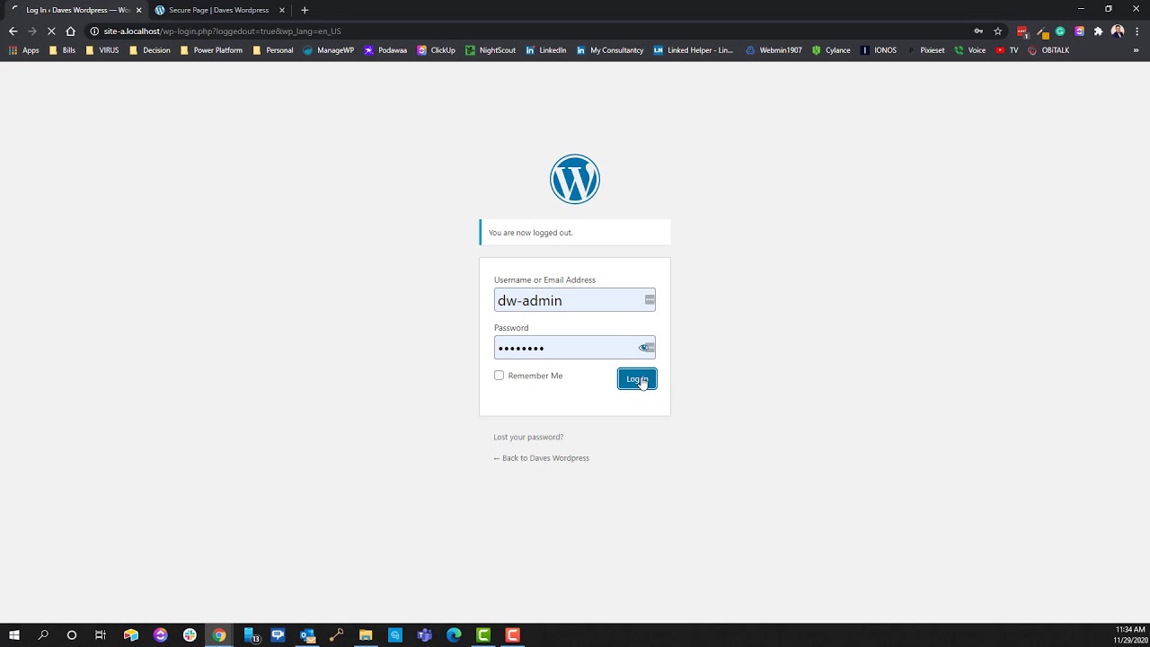Remove Dashboard Access Dave's WordPress Quickstart Kit - YouTube