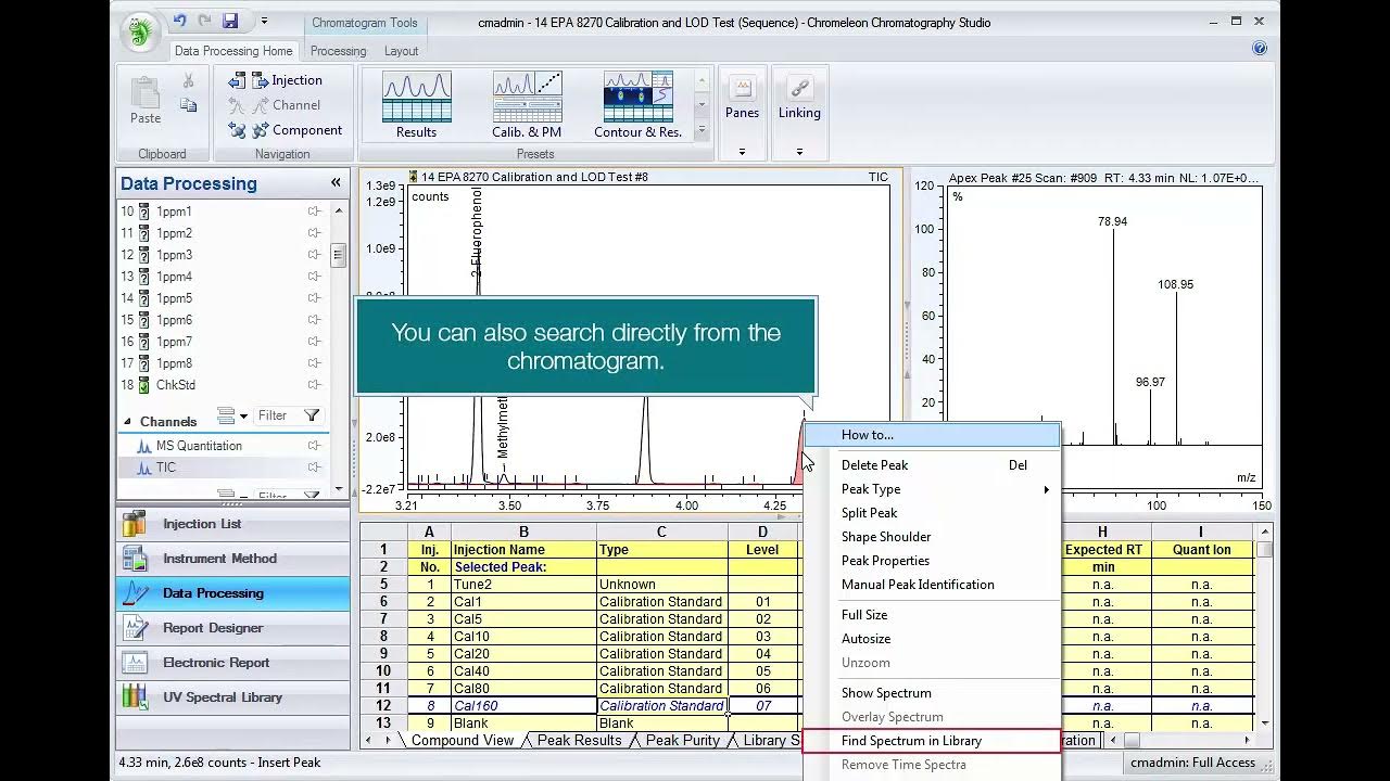 Chromeleon CDS: MS Library Search Video - YouTube