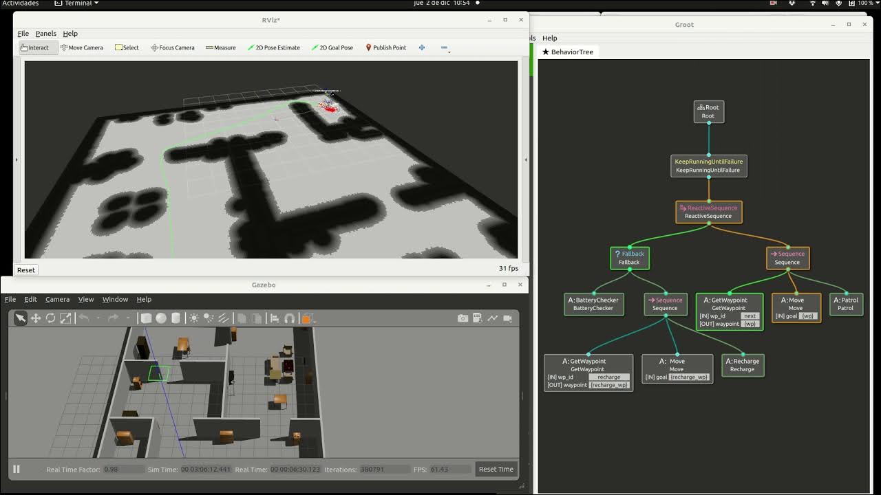 Patrolling example with Nav2 and Behavior Trees - YouTube