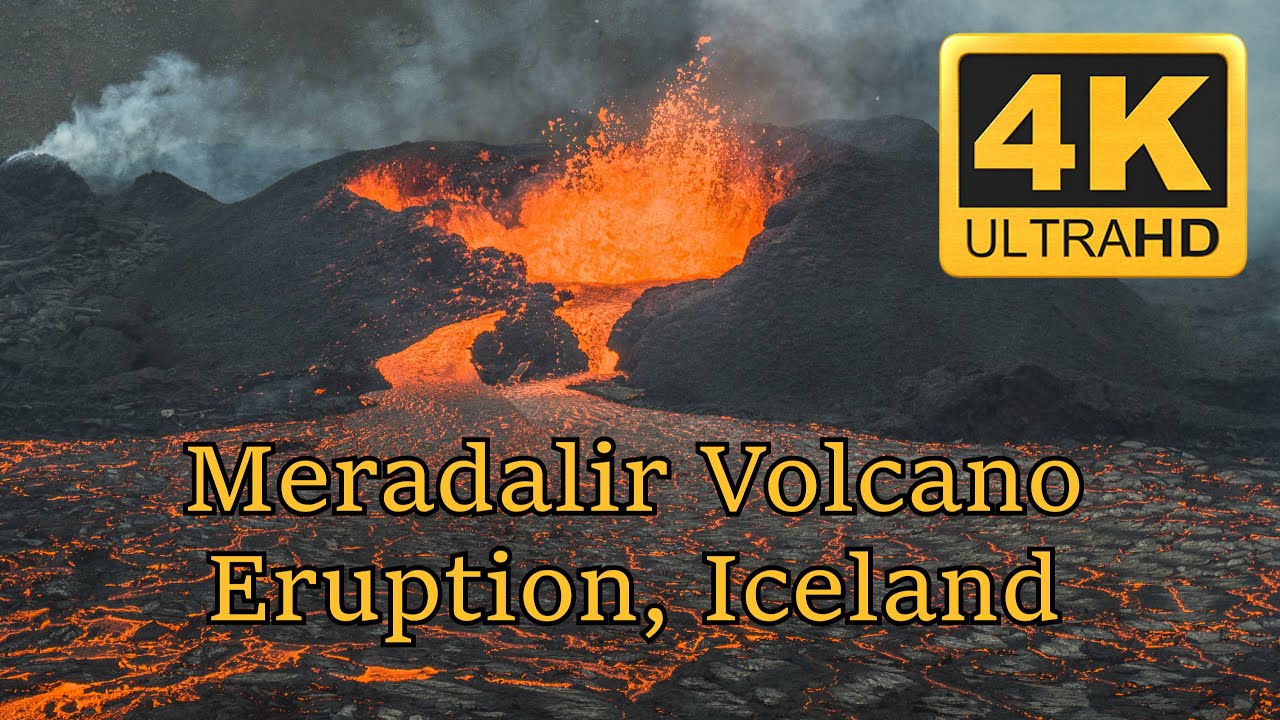 Meradalir Volcano Eruption Iceland - YouTube