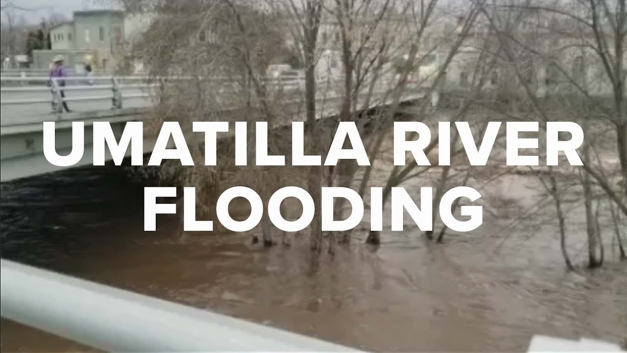 Umatilla River flooding in Pendleton, Oregon - YouTube