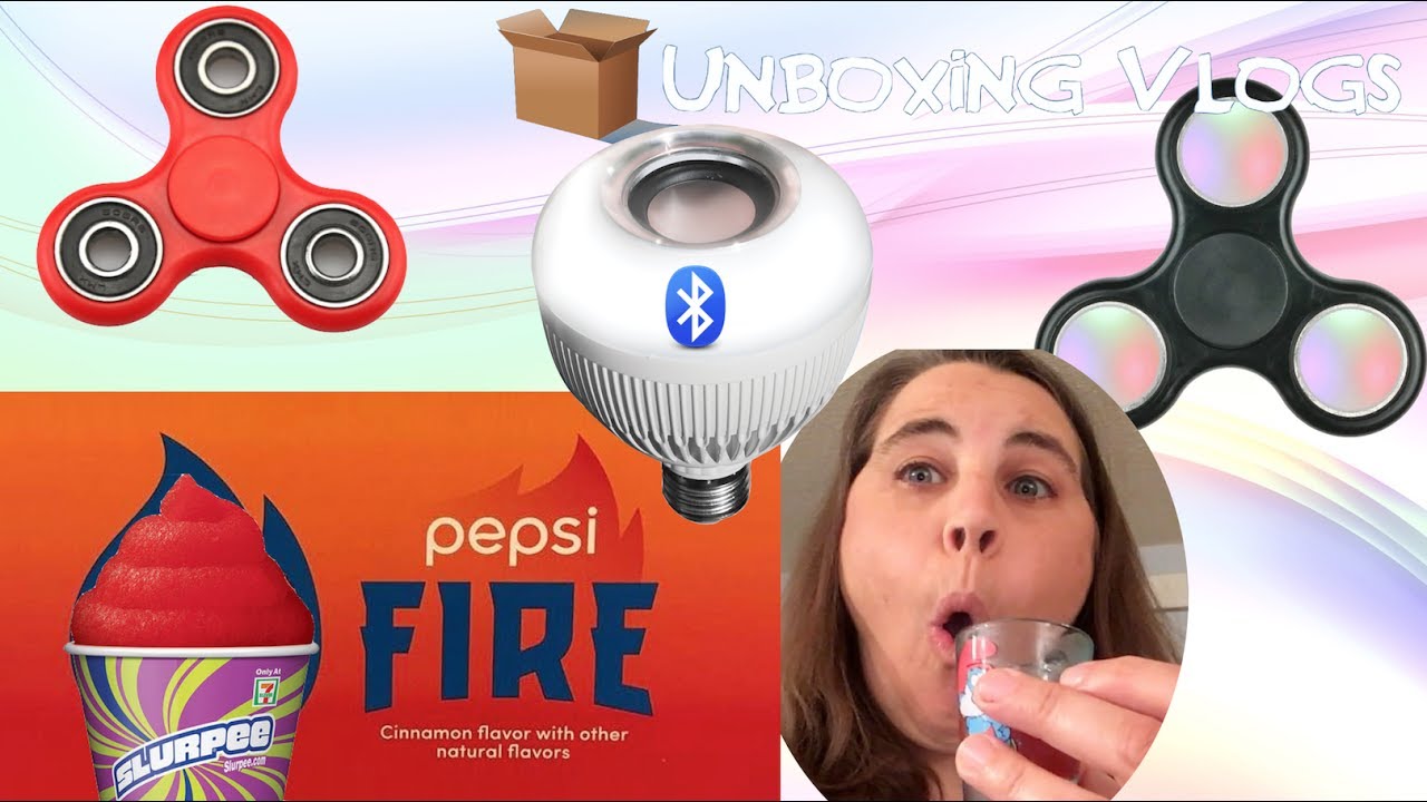 Pepsi Fire Slurpee Tasting Fidget Spinner Trampolining with Musical ...