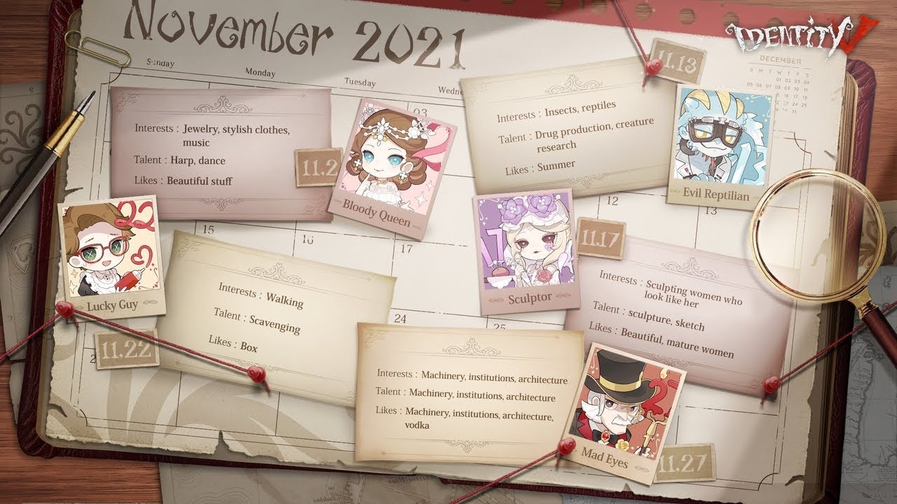 Birthday/Character Day for November 2021 - Identity V - YouTube