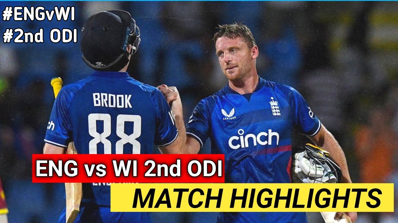 England vs West Indies 2nd ODI Highlights 2023 | ENG vs WI ODI 2023 ...