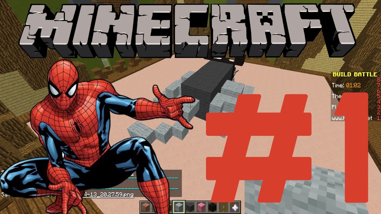 Minecraft Build Battle - "Spiderman" #1 - YouTube