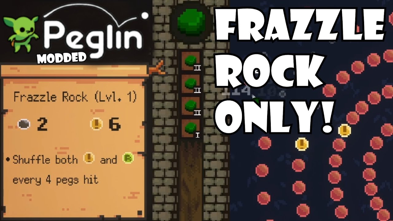 Frazzle Rock only! The Game-files orb! | Peglin Modded - YouTube