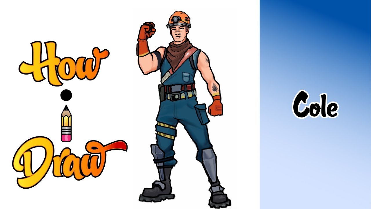 How I Draw Cole from Fortnite - YouTube