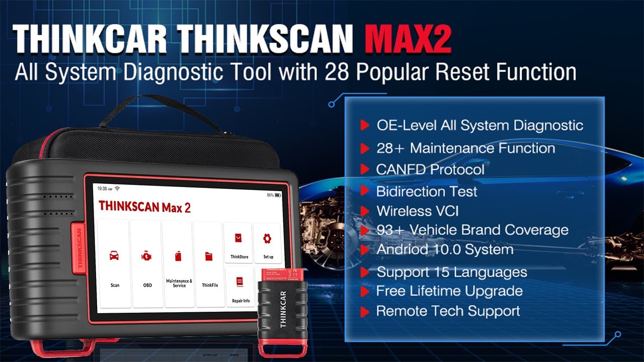 THINKCAR ThinkScan Max 2 - PROFESSIONAL AUTOMOTIVE SCANNER - YouTube