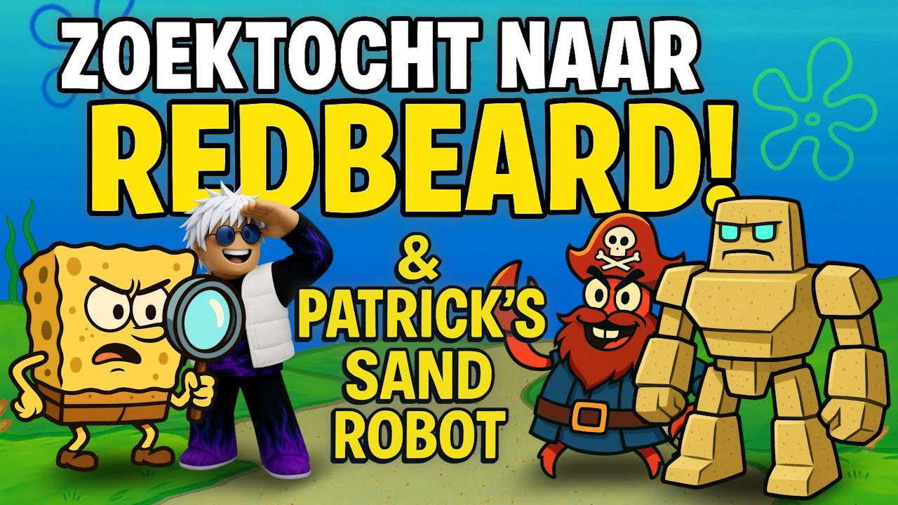 Opnieuw op Zoek naar Redbeard en Patrick's Sand Robot | SpongeBob Tower ...