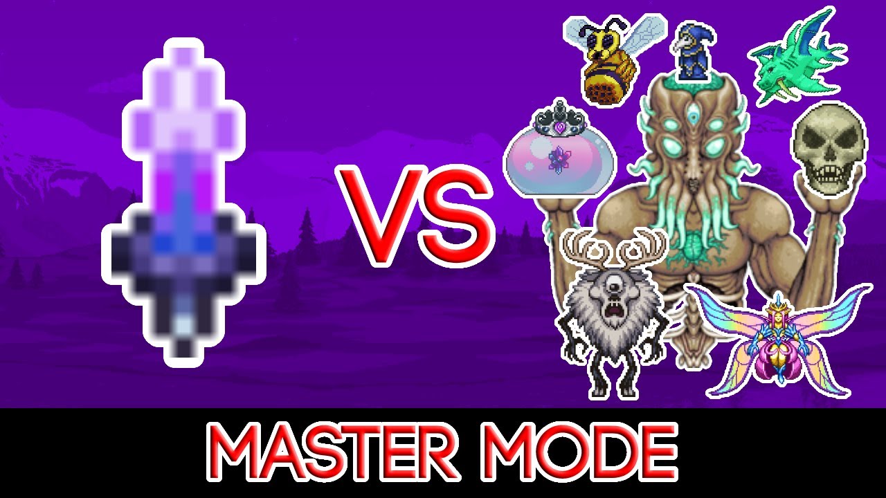Terraria 1.4.3.6 - Shadowflame Knife vs ALL Bosses (Master Mode) - YouTube