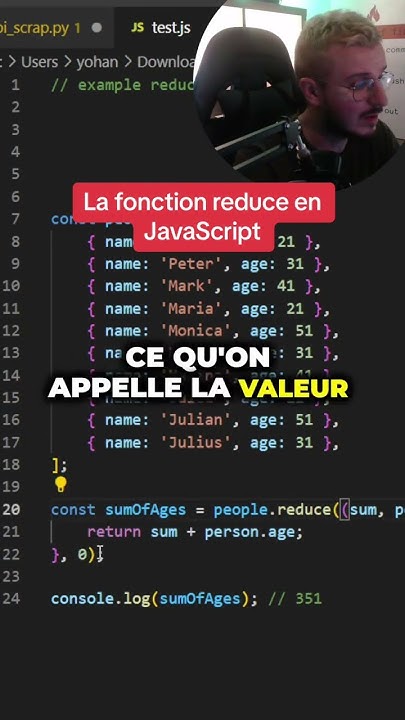 La fonction reduce en JavaScript #coding #codinglife #webdeveloper #developpeurjunior # ...