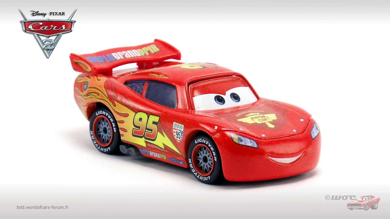 BDD World of Cars - Lightning McQueen with Racing Wheels (rubber tires ...