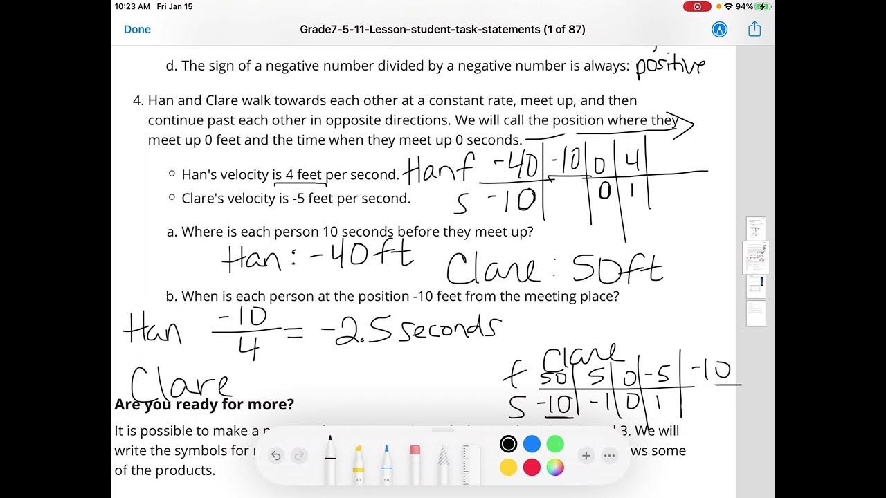 Unit 5 Lesson 11 7th Grade Illustrative Mathematics - YouTube