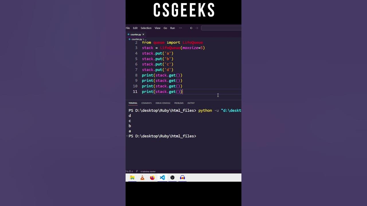 How To Implement Stack In Python Dsa Python Datastructures Coding Csgeeks Youtube
