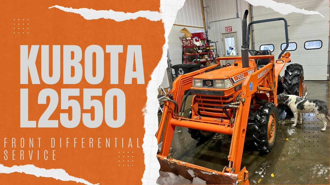 Kubota L2550 DT Front Differential Gear Oil Replacement Service. New Fluid for the front diff ...