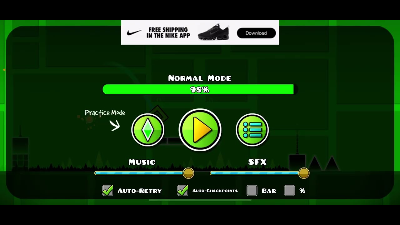 Funny geometry dash moment - YouTube