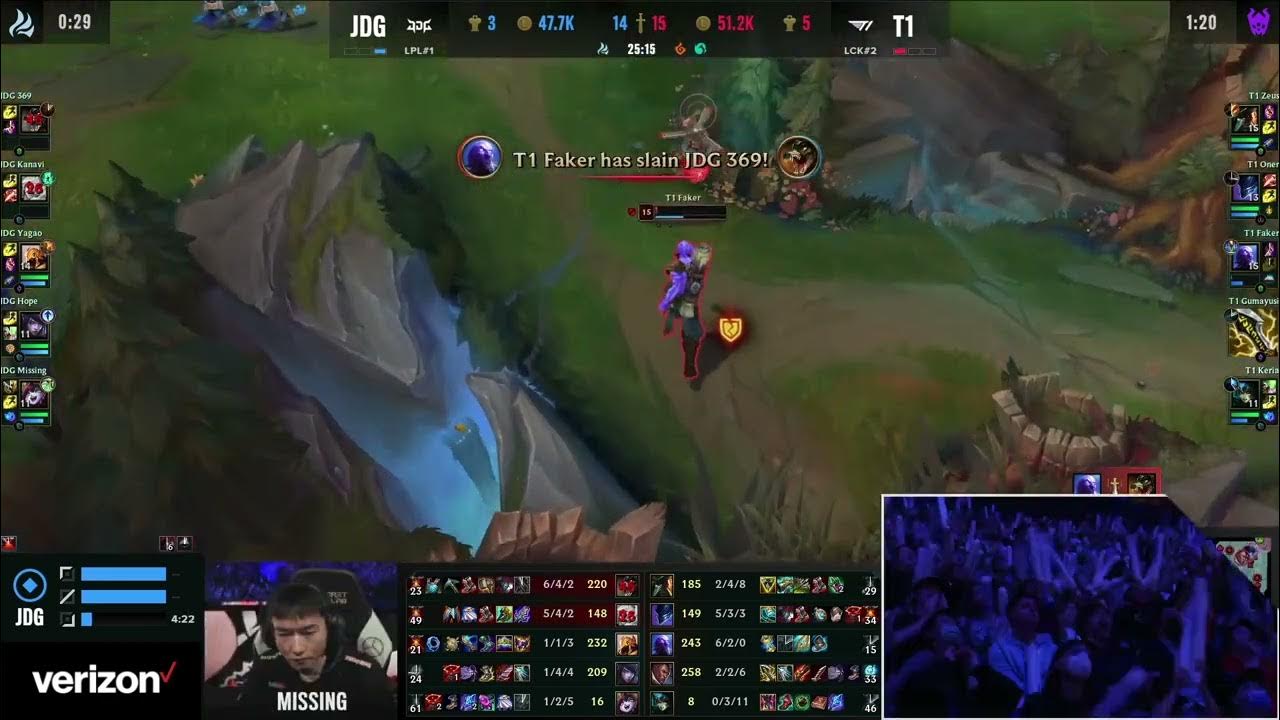 (WORLDS 2022) JDG VS T1 - 369 vs Faker! - YouTube