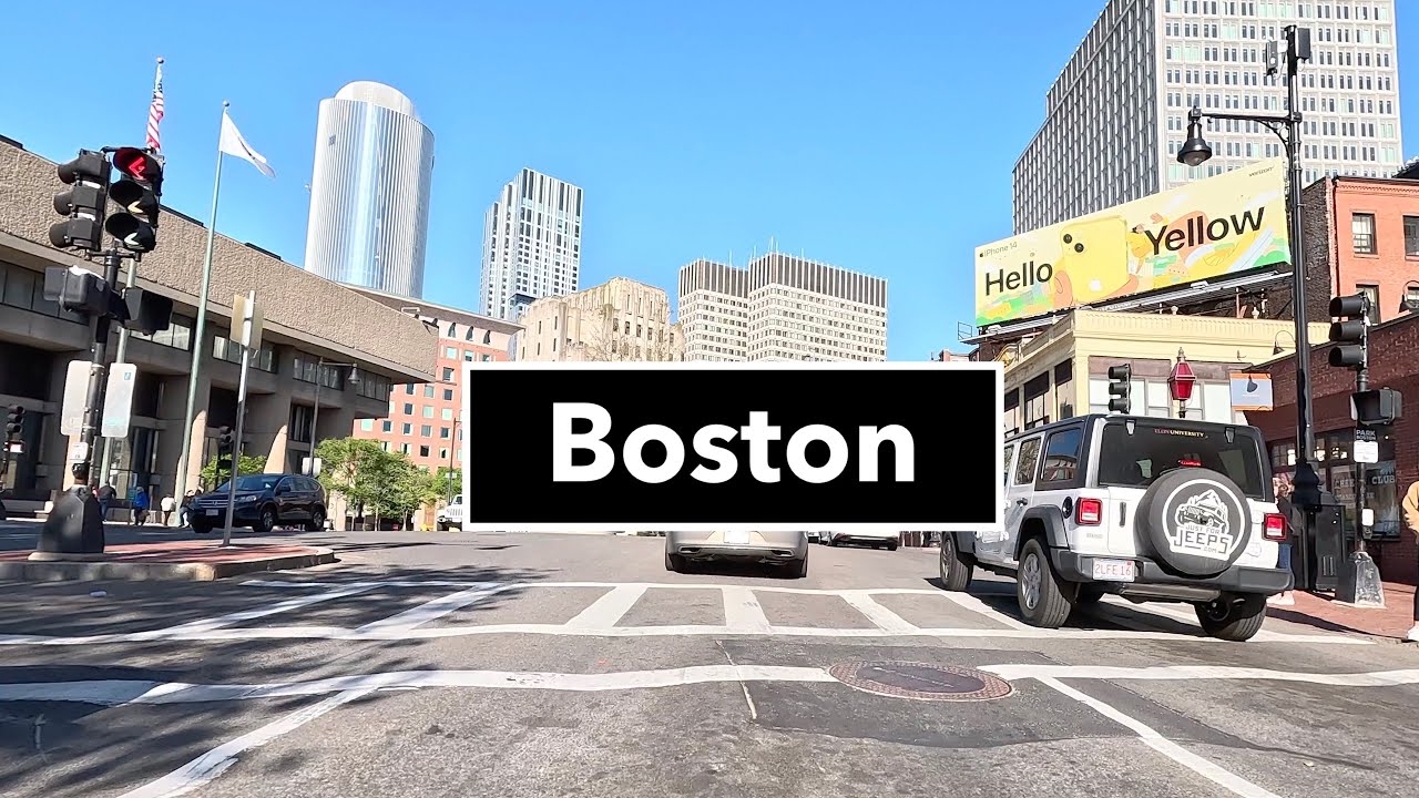 4K Afternoon Rush Hour DRIVE BOSTON and CAMBRIDGE - YouTube