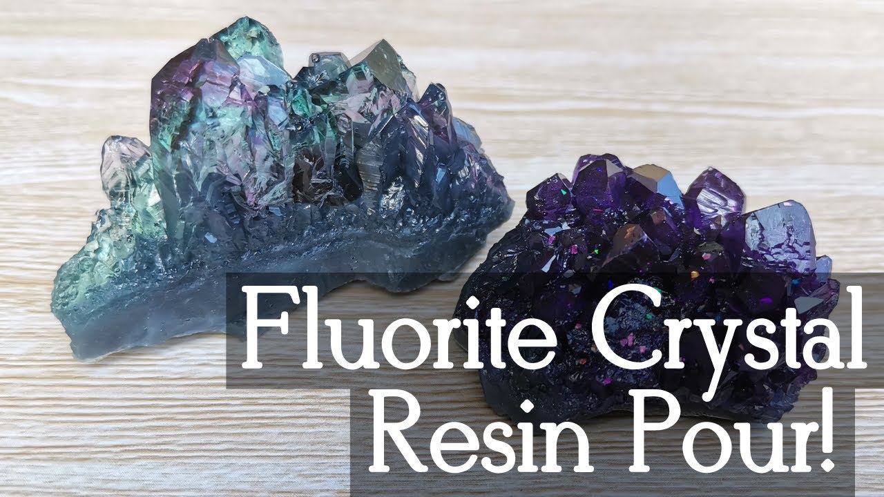 Making Faux Fluorite Crystals with Resin - YouTube