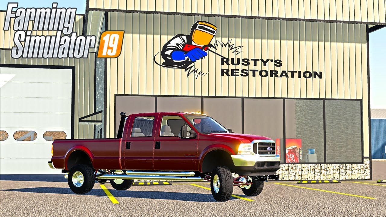 CHECKING OUT THE NEW RUSTY'S RESTORATION SHOP | FARMING SIMULATOR 2019 ...