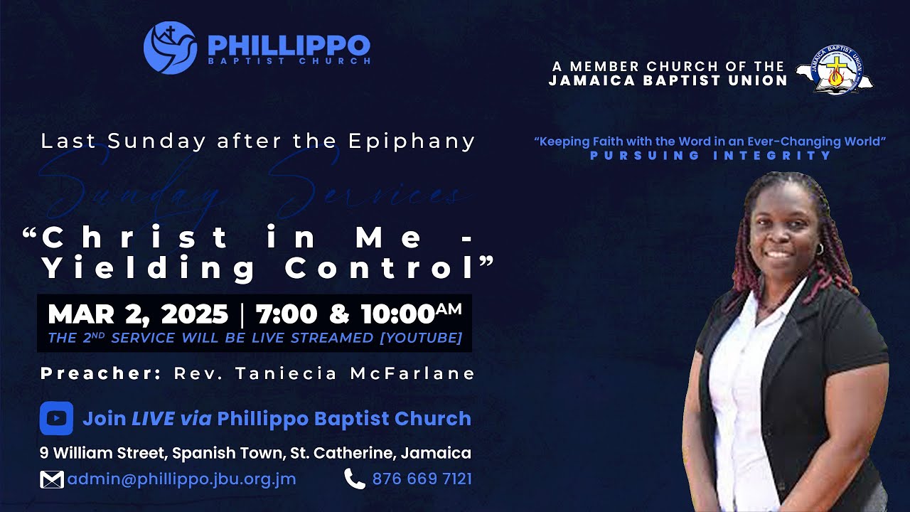 Phillippo Baptist Church Sunday Service: March 2, 2025 - YouTube