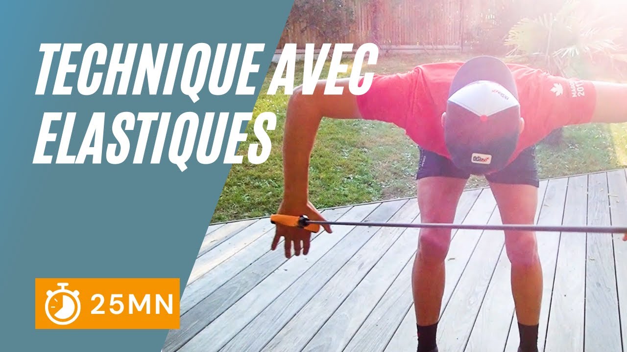 💪😓💦Renforcement musculaire natation à sec avec élastique pour ...