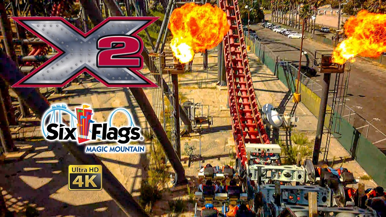 2023 X2 Roller Coaster On Ride 4K POV Six Flags Magic Mountain - YouTube