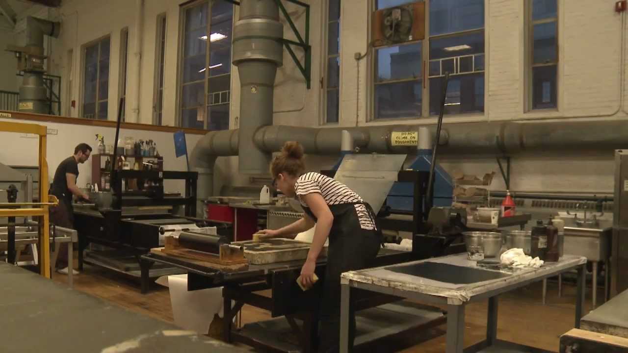 Introduction to Printmaking with Alvin Ouellet @ MassArt PCE - YouTube