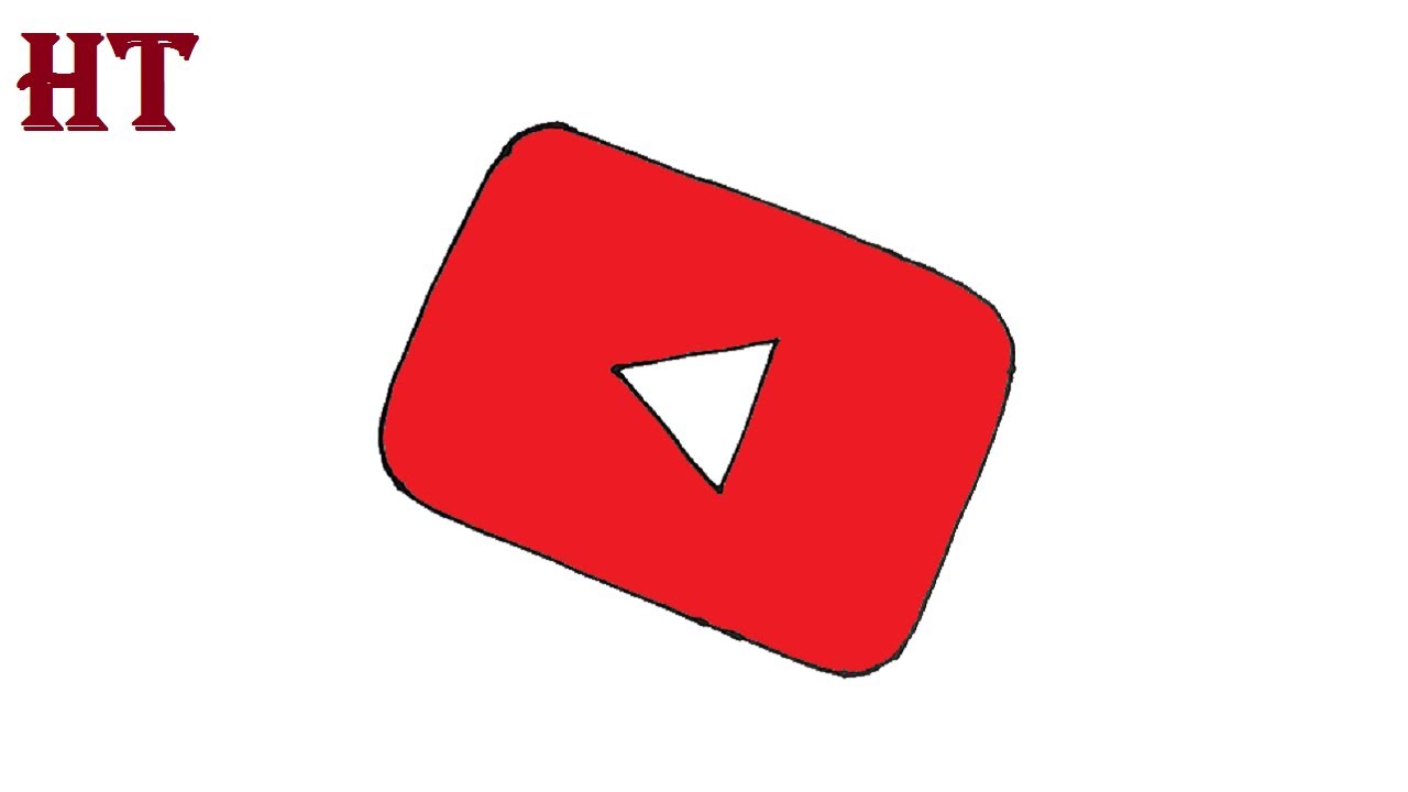 Youtube Drawing easy for Beginners || How to draw Youtube Step by Step ...