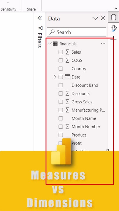 Power BI - Difference between Dimensions vs Measures #powerbi #measures ...