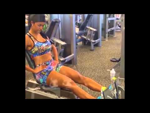 Aline Bernardes - Bikini Model Legs and Butt Workouts - Female Fitness Model Gym Workout R