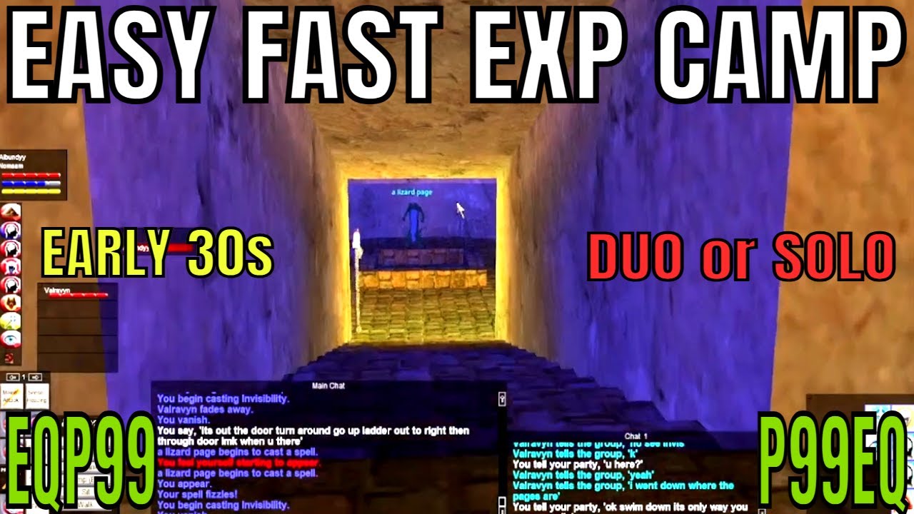EverQuest P99 EASY FAST Duo camp for 30's EXP / Enchanter Leveling ...