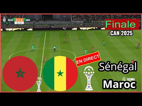 Match Sénégal vs Maroc en direct finale can 2025 Coupe d'Afrique Simulation football Gameplay pc