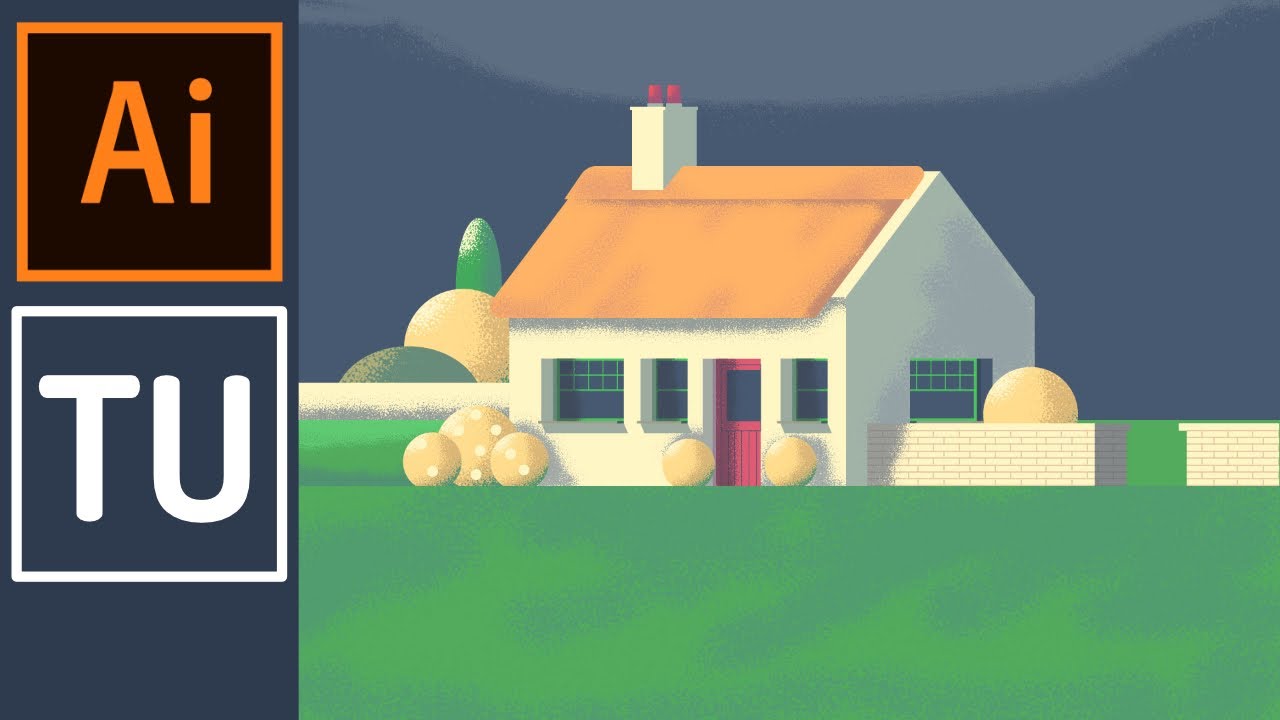 Irish House Vector Illustration in Adobe Illustrator - YouTube