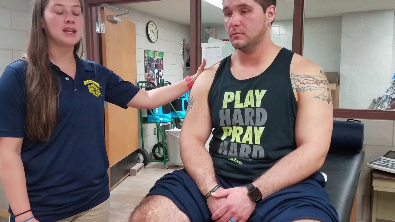 Empty can test for rotator cuff pathology - YouTube