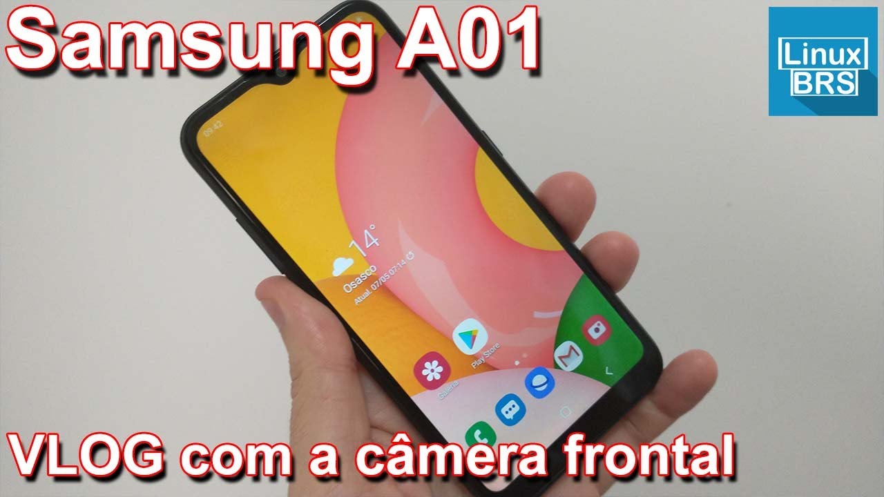 SAMSUNG GALAXY A01 - VLOG COM A CÂMERA FRONTAL - YouTube