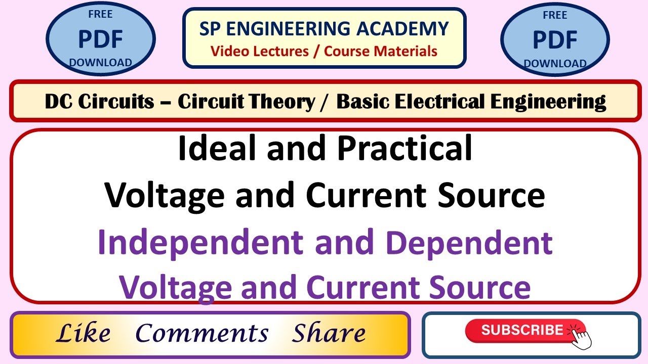 DC 02 Ideal and Practical Voltage and Current Source, Independent and ...