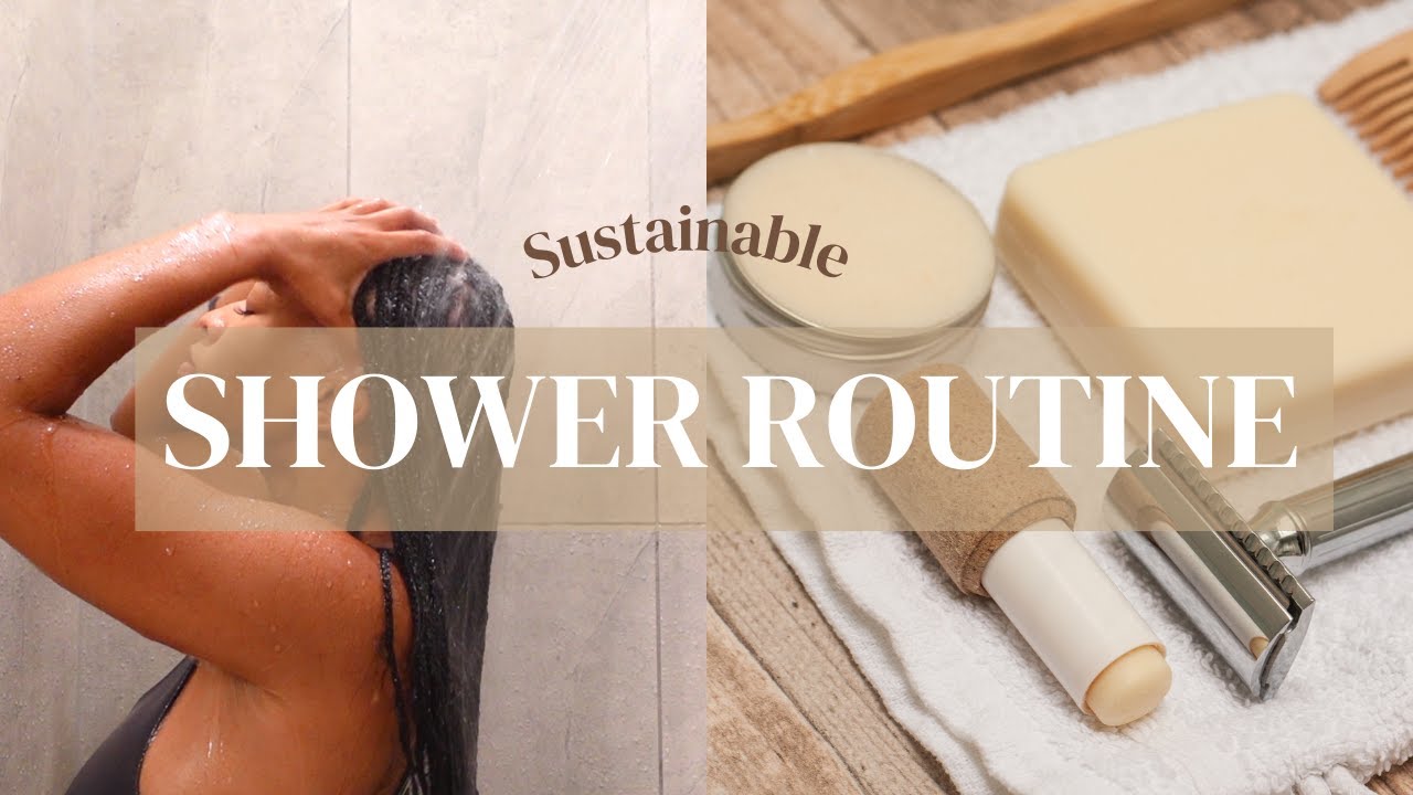 Zero Waste Shower Routine | Sustainable Skincare + How to wash Box Braids - YouTube