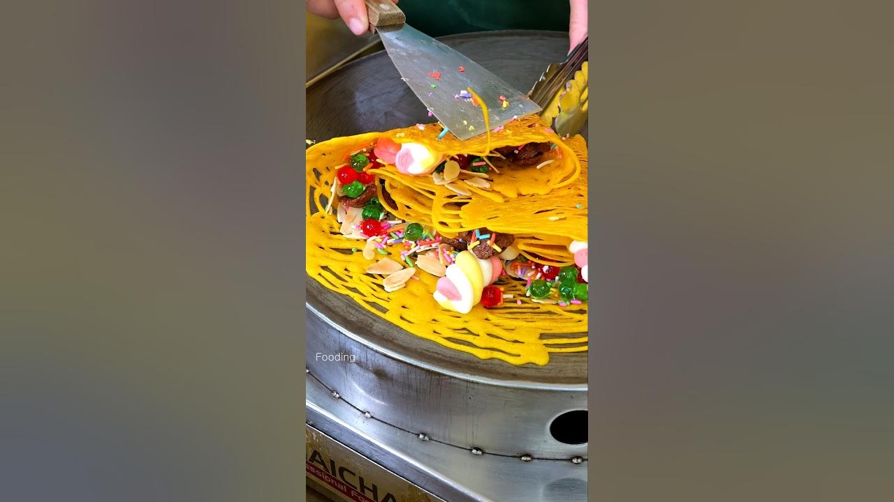 The Most Amazing Mesh Crepe You've Ever Seen - Thai Street Food - YouTube