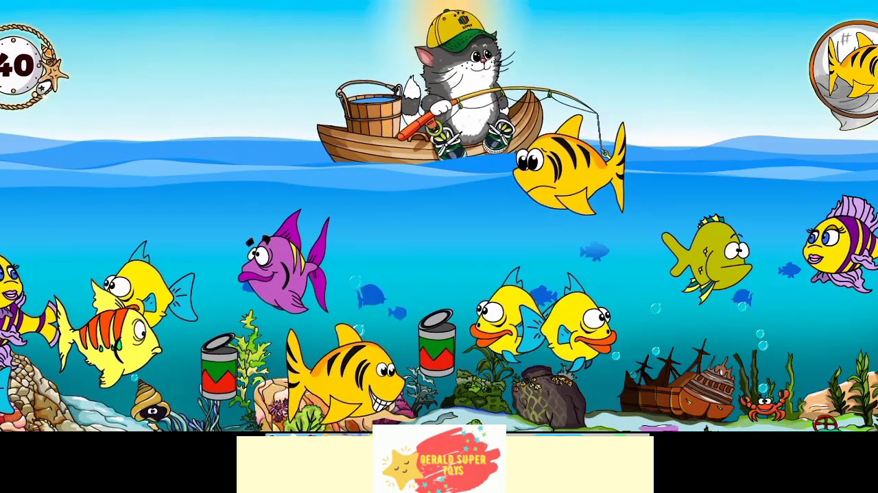 Mainan Kucing Memancing Ikan | Permainan Anak | Game | Memancing ...