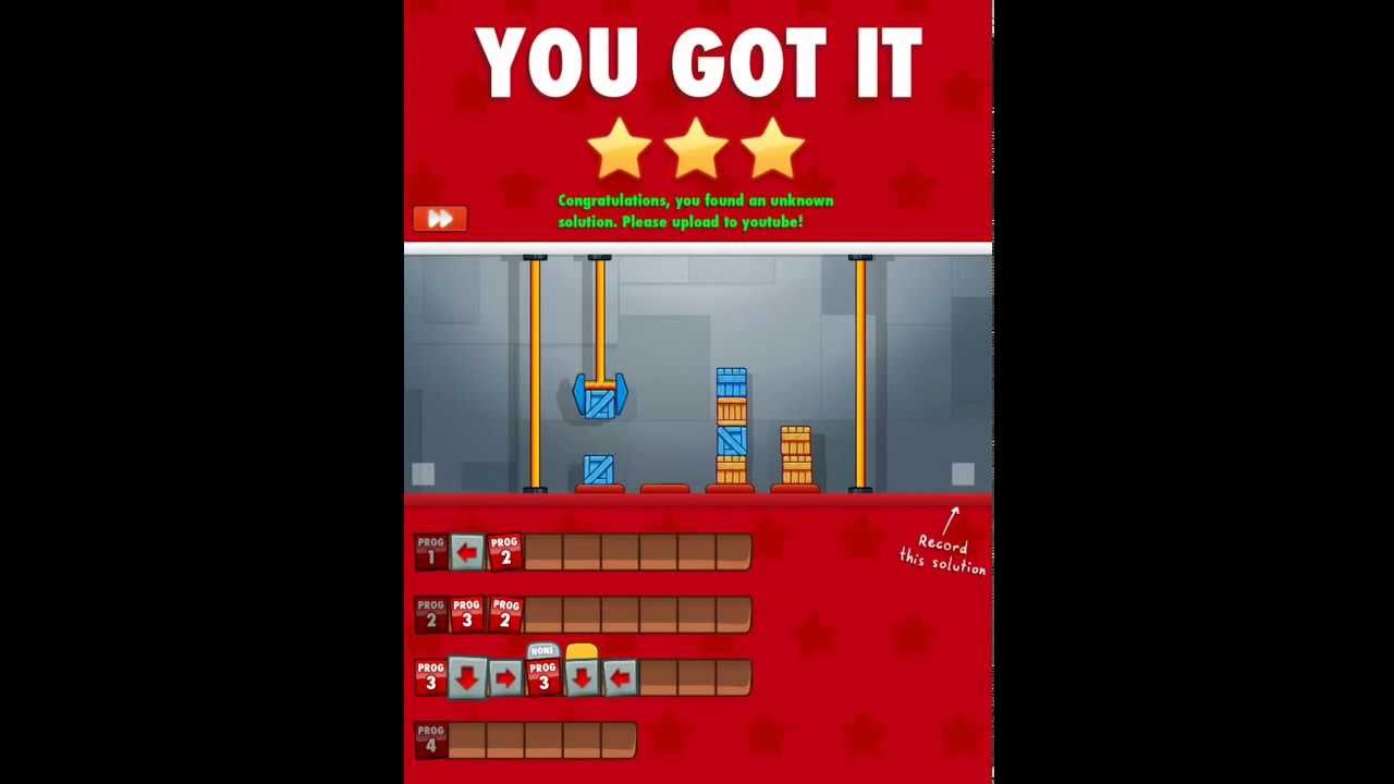 Cargo-Bot Double Sort new solution! - YouTube