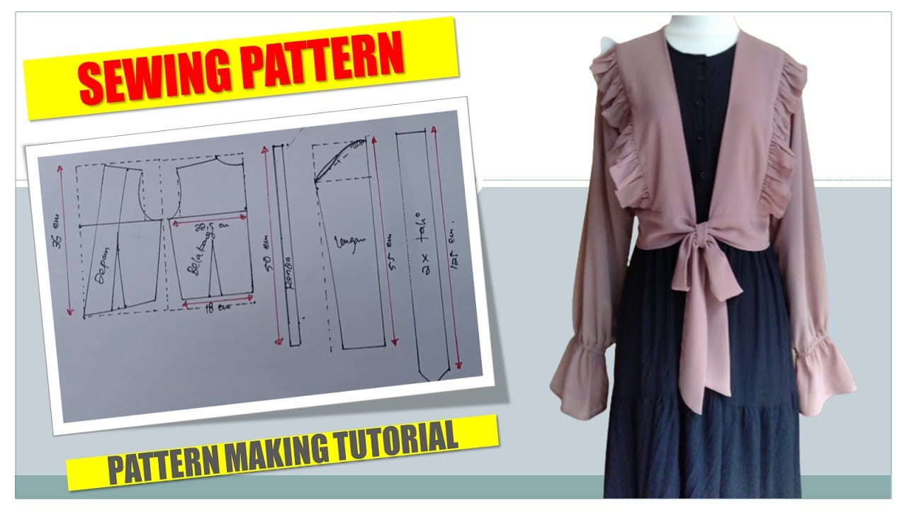 Pecah Pola Outer Kekinian Pattern Making Tutorial - YouTube